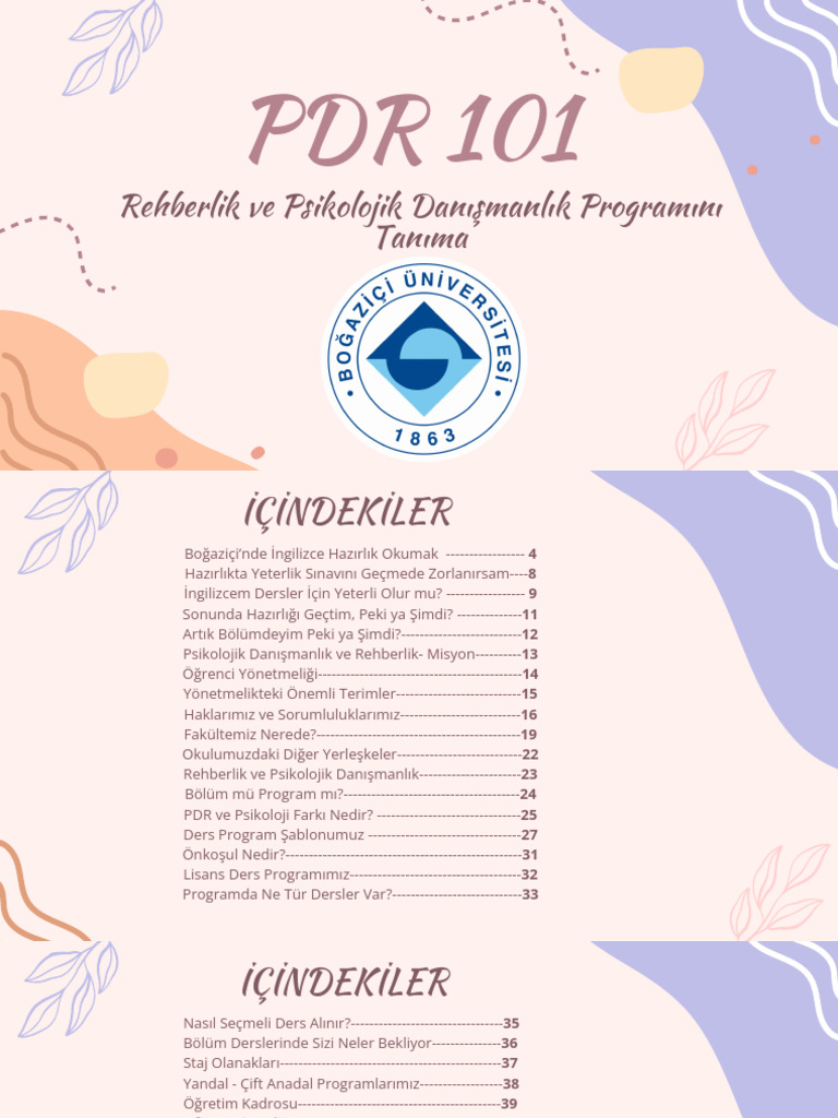 PDR 101 Bolumtanitim | PDF