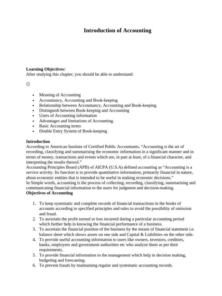 Accounting Theory Notes Unit 1-4 | PDF