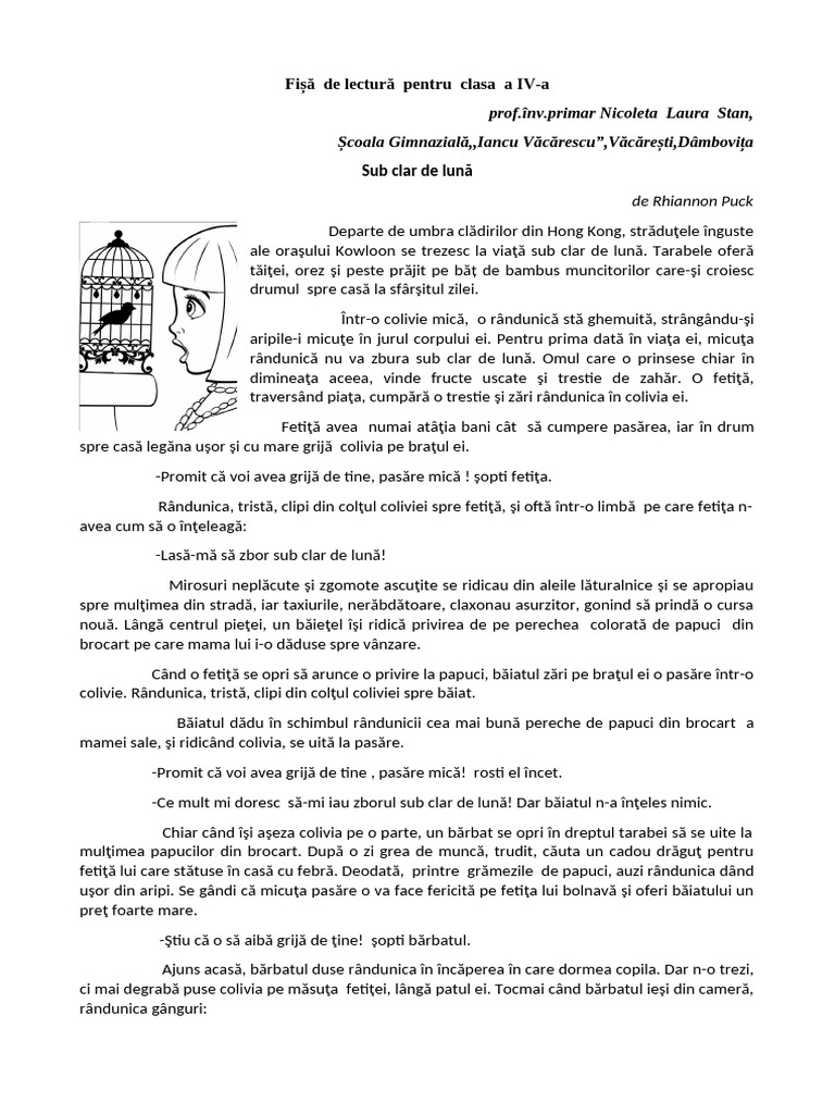 Sub Clar de Luna Fisa de Lectura | PDF