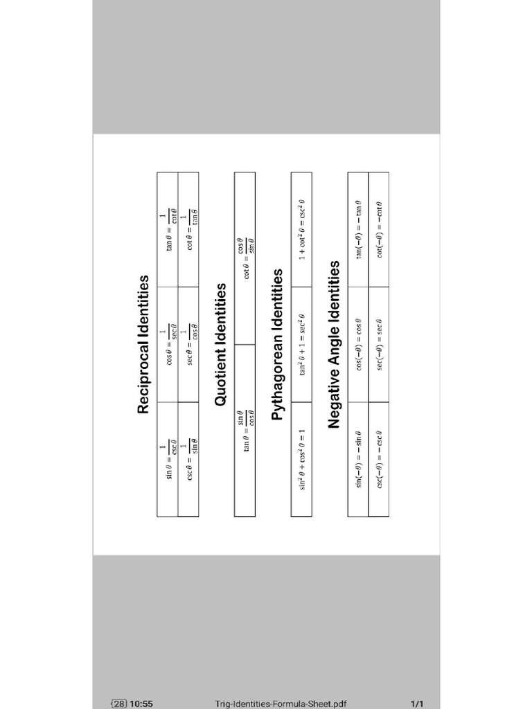Classnotes Trigonometry 1 | PDF