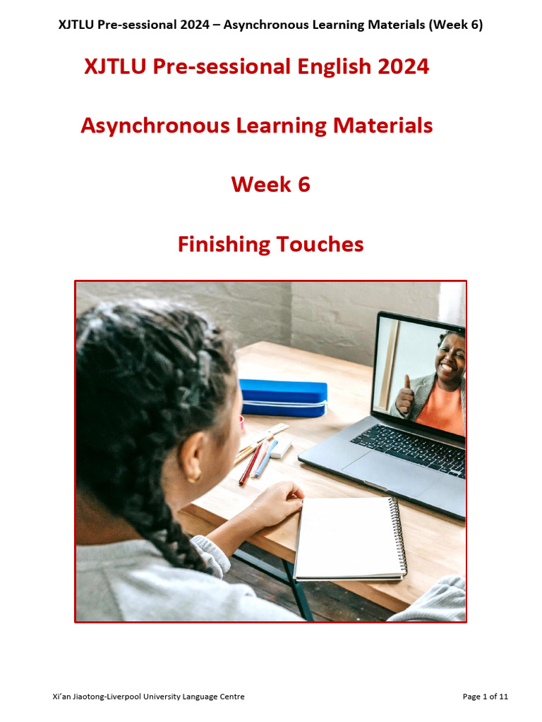 FT PSE 2024 - Asynchronous Learning Materials (Week 6) FINAL | PDF