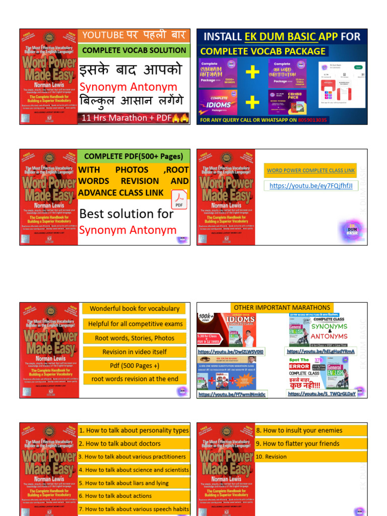 1666865497445word Power Made Easy Class Complete PDF Updated | PDF