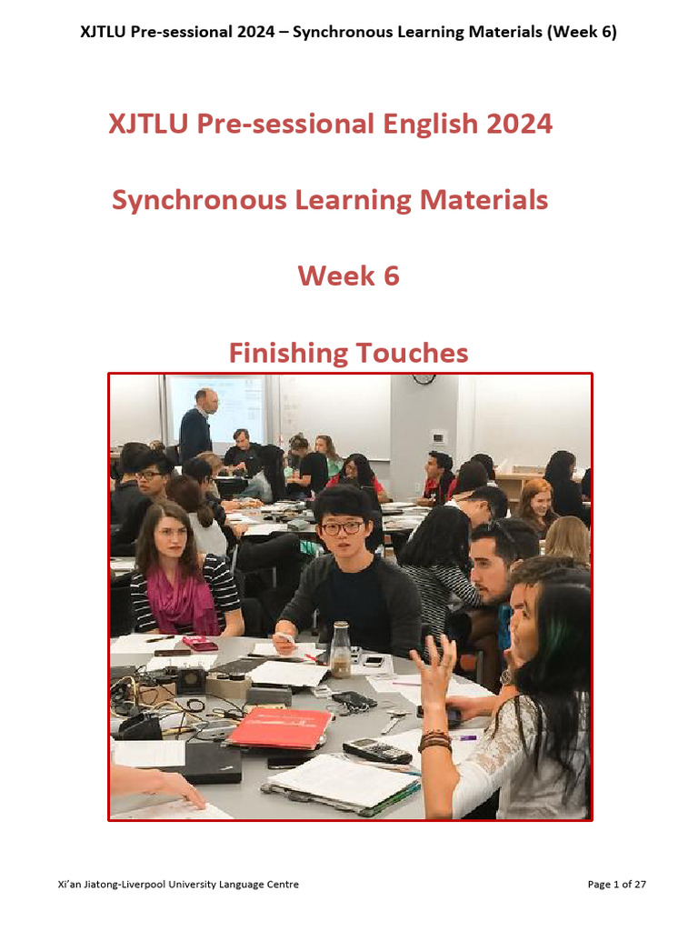 FT PSE 2024 - Synchronous Learning Materials Week 6FINAL | PDF