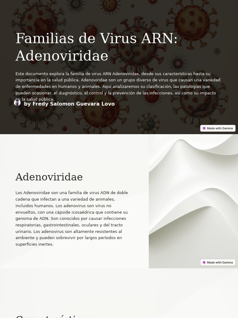 Familias de Virus ARN Adenoviridae | PDF