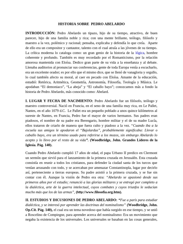 Historia Sobre Pedro Abelardo | PDF
