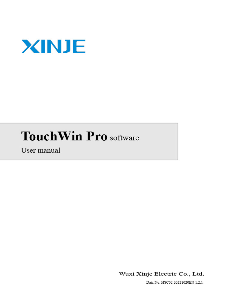 TouchWin Pro Software Manual New | PDF