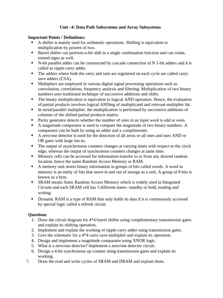 Unit 4 Handout | PDF