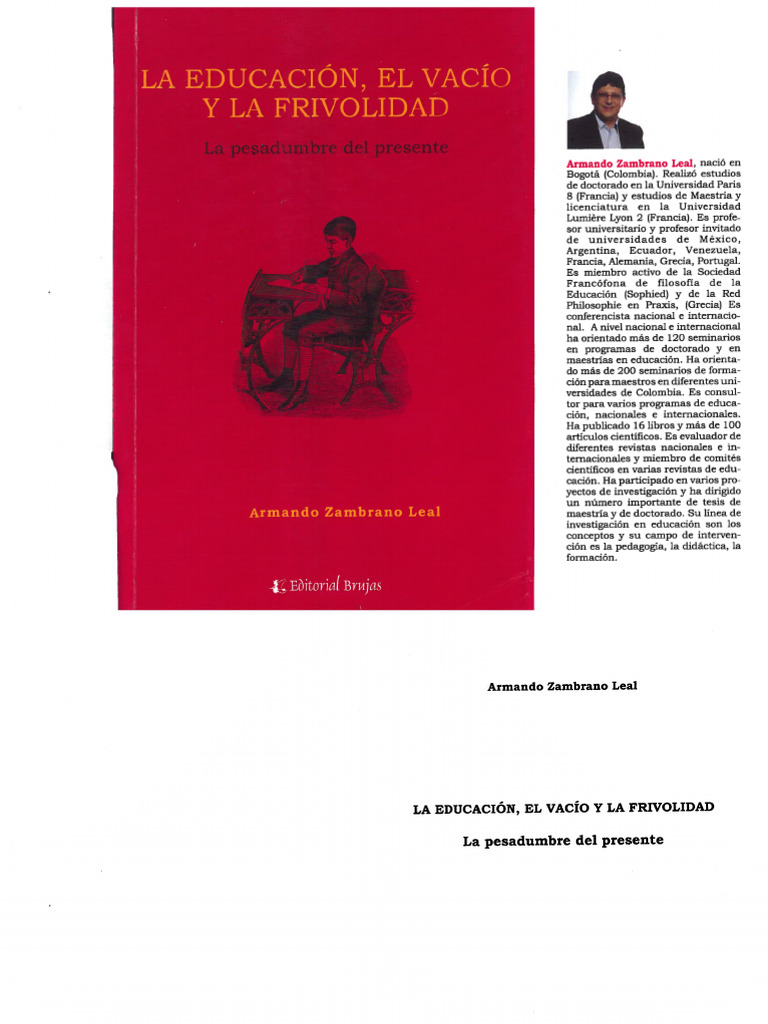 Zambrano-Educacion Vacio y Frivolidad 8 | PDF