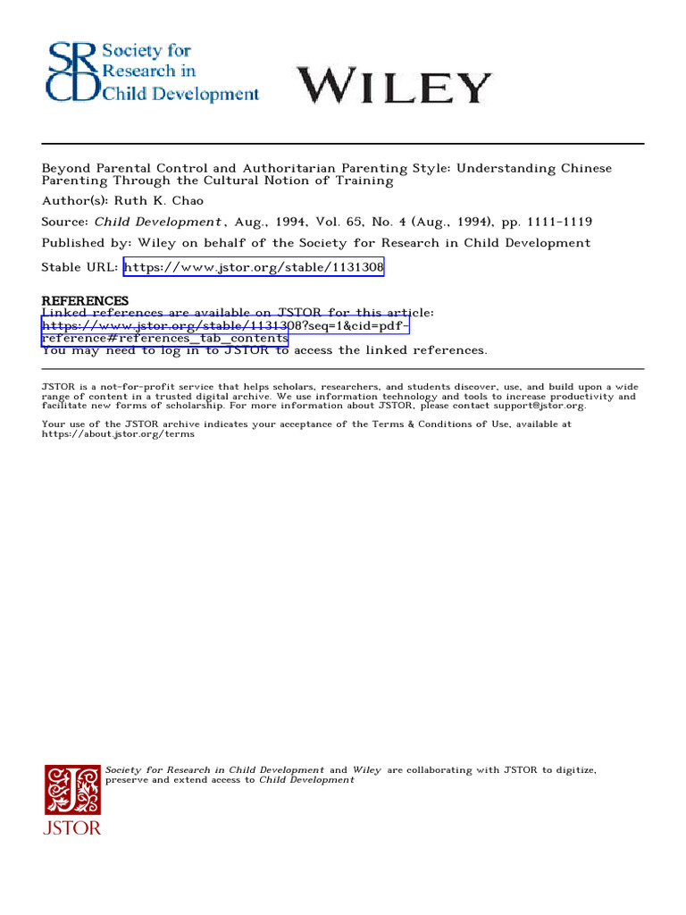 Beyond Parental Control and Authoritarian Parenting Style ...