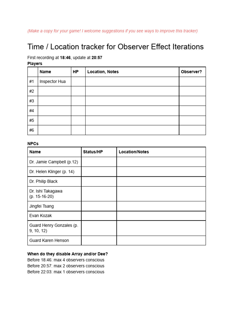 Observer Effect Helper | PDF