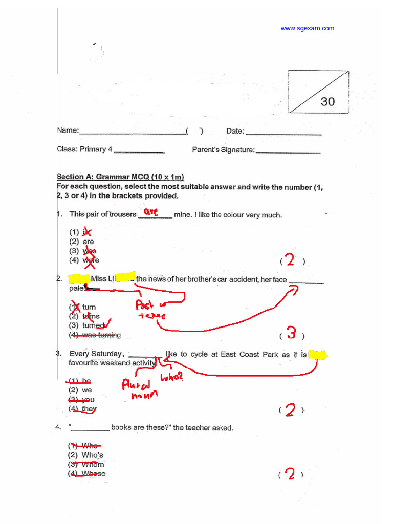 Spelling, Grammer, Vocabulary Practice Paper and List | PDF