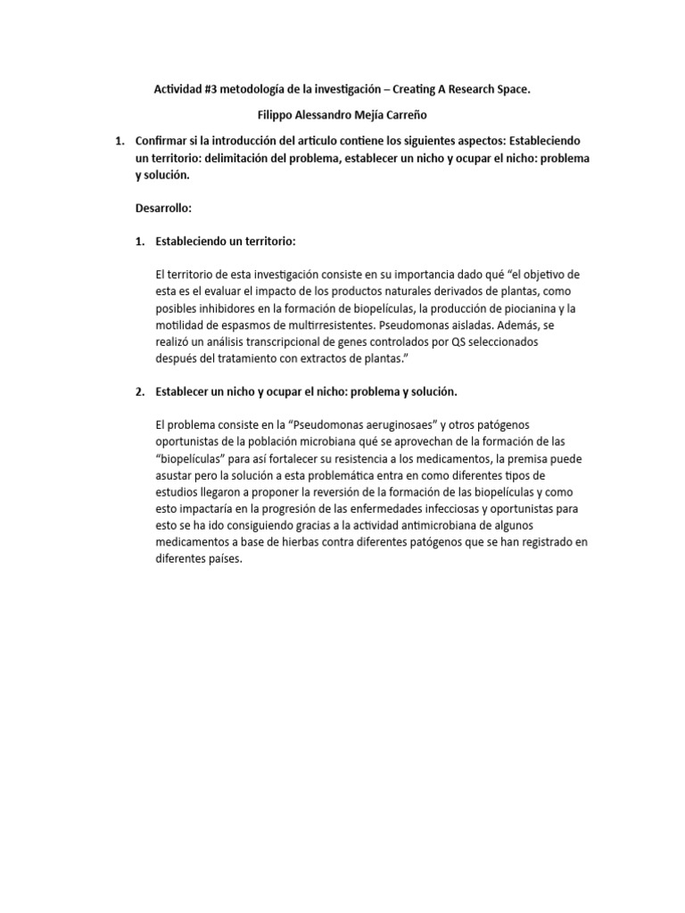 Actividad #3 Metodología de La Investigación - Creating A Research ...