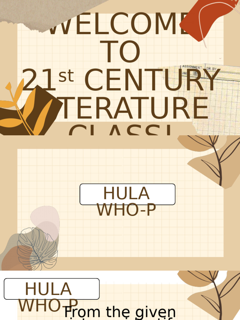 COT FINAL Waray Literature PPT - 074658 | PDF