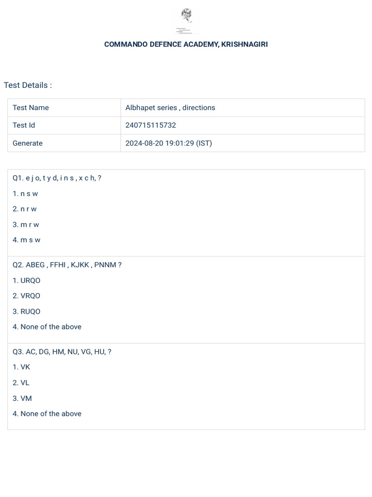 RQM Print Test | PDF