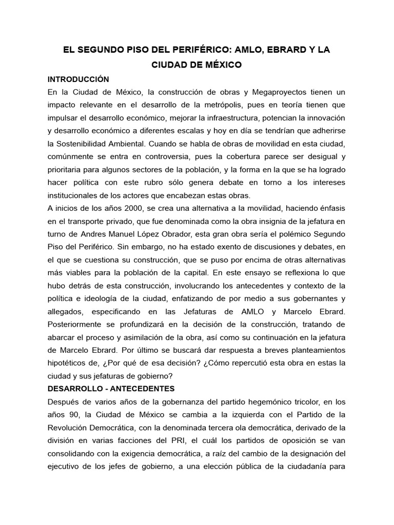 Segundo Piso Del Periférico | PDF
