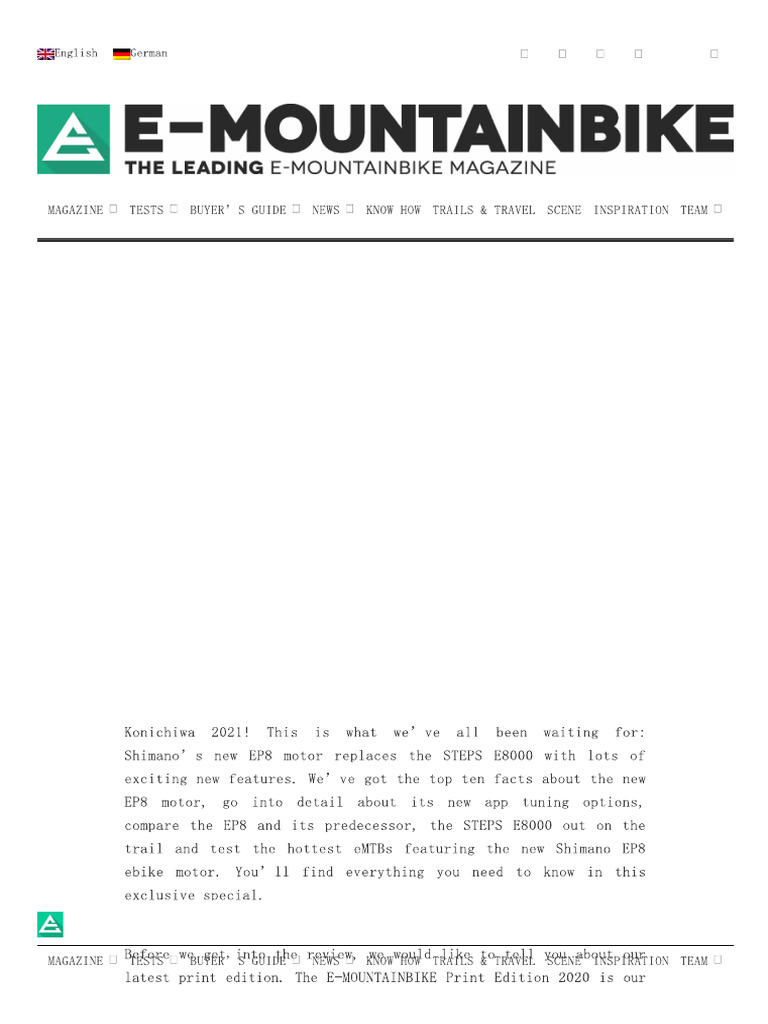 E Mountainbike Magazine (講Shimano) | PDF