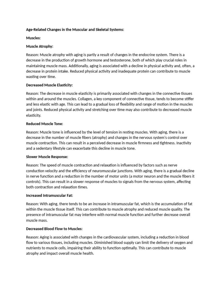 Age Related Change, MUSCLE SKELETAL SYSTEM | PDF