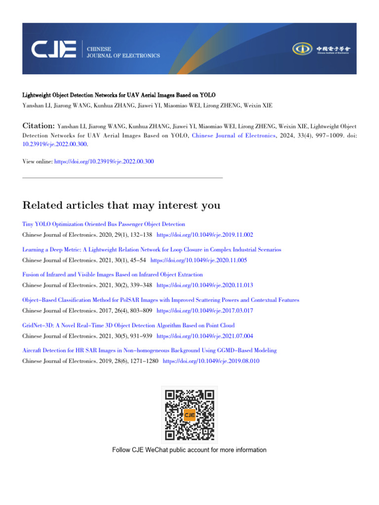 Lightweight Object Detection Networks For UAV Aerial Images Based On ...