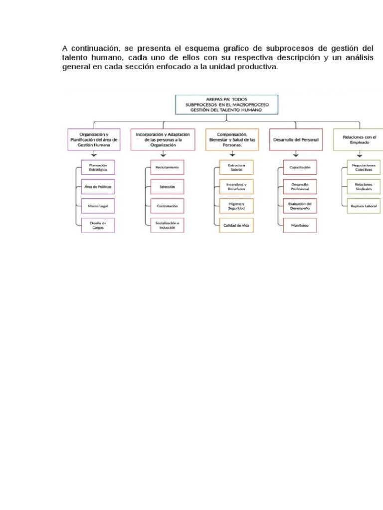 Gráfico de Subprocesos de Gestión Del Talento Humano | PDF