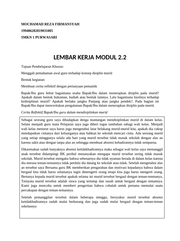 Lembar Kerja Modul 2 2 Pdf
