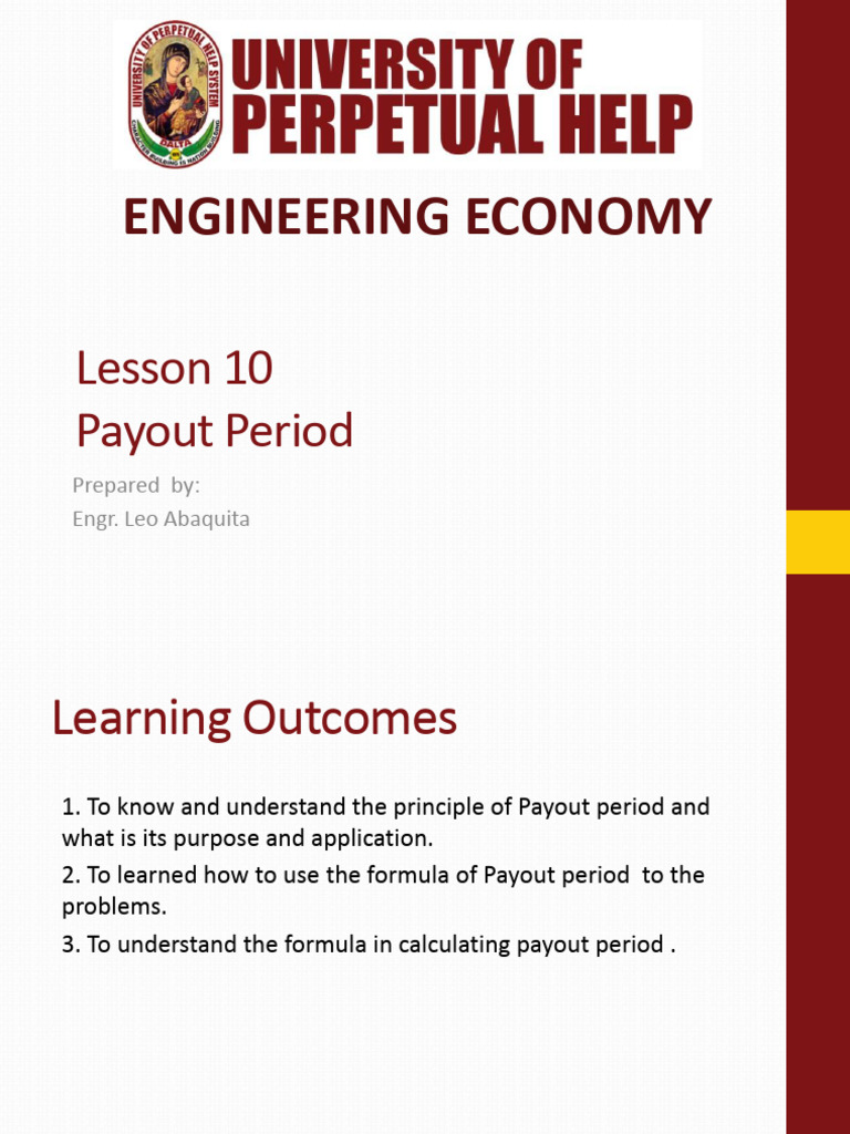 Lesson 10 Payout Period | PDF
