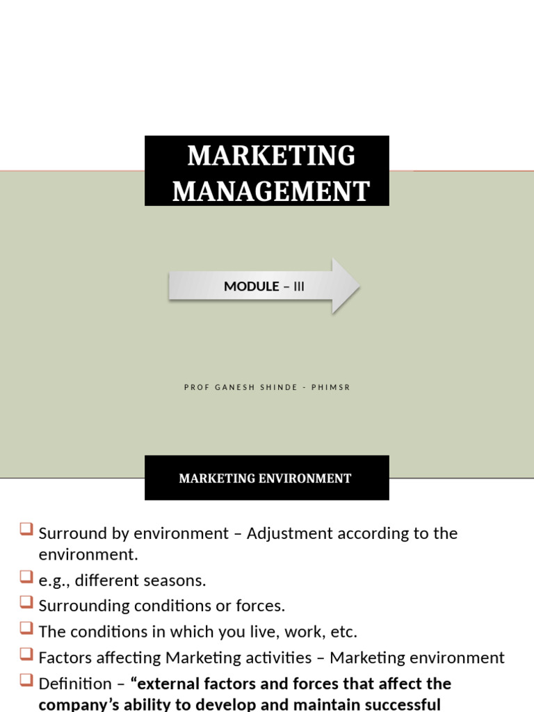 Marketing Management - Module III | PDF