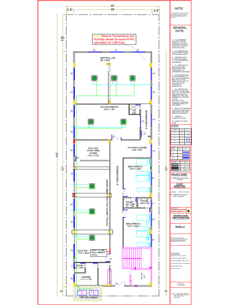 Block-C FF HVAC Layout-2024 | PDF
