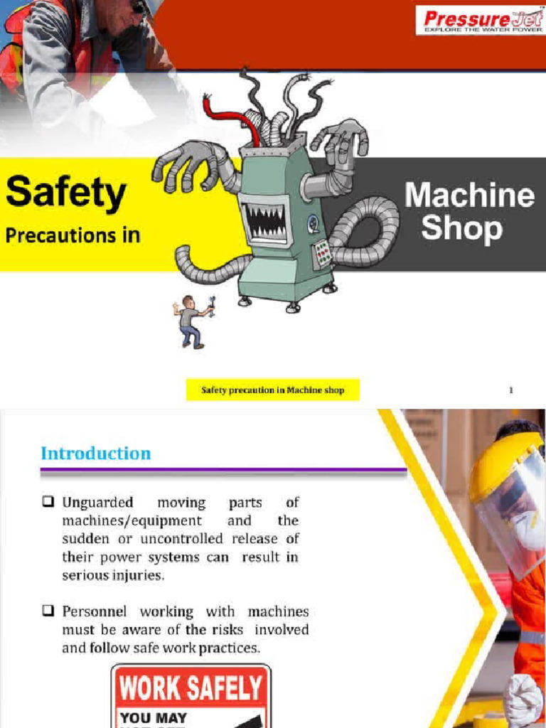Safety Precaution in Machine Shop 232323332 | PDF