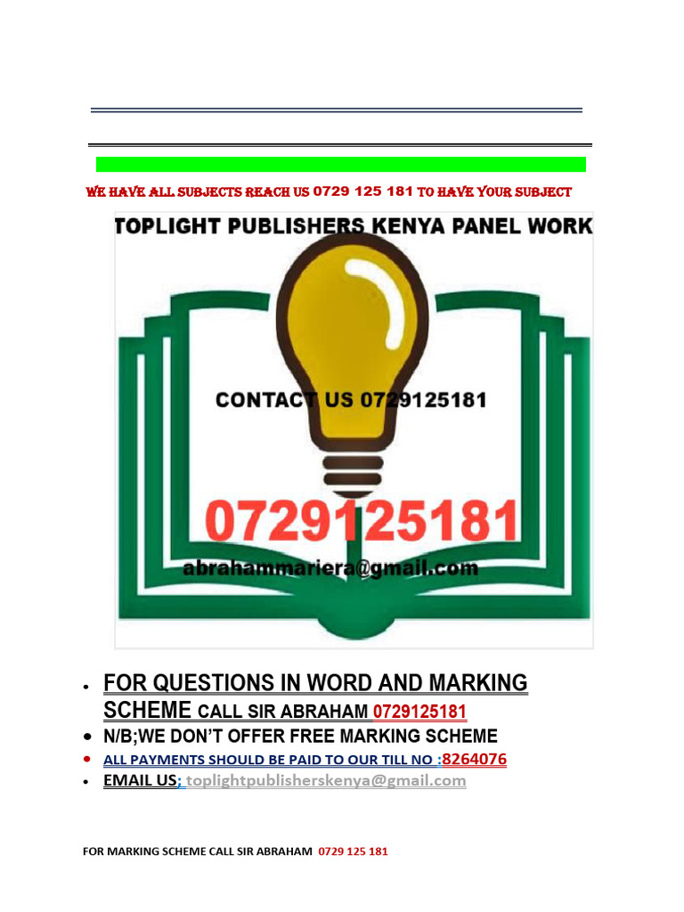 History Pp1 2024 Top Rank Kcse Prediction Mock | PDF
