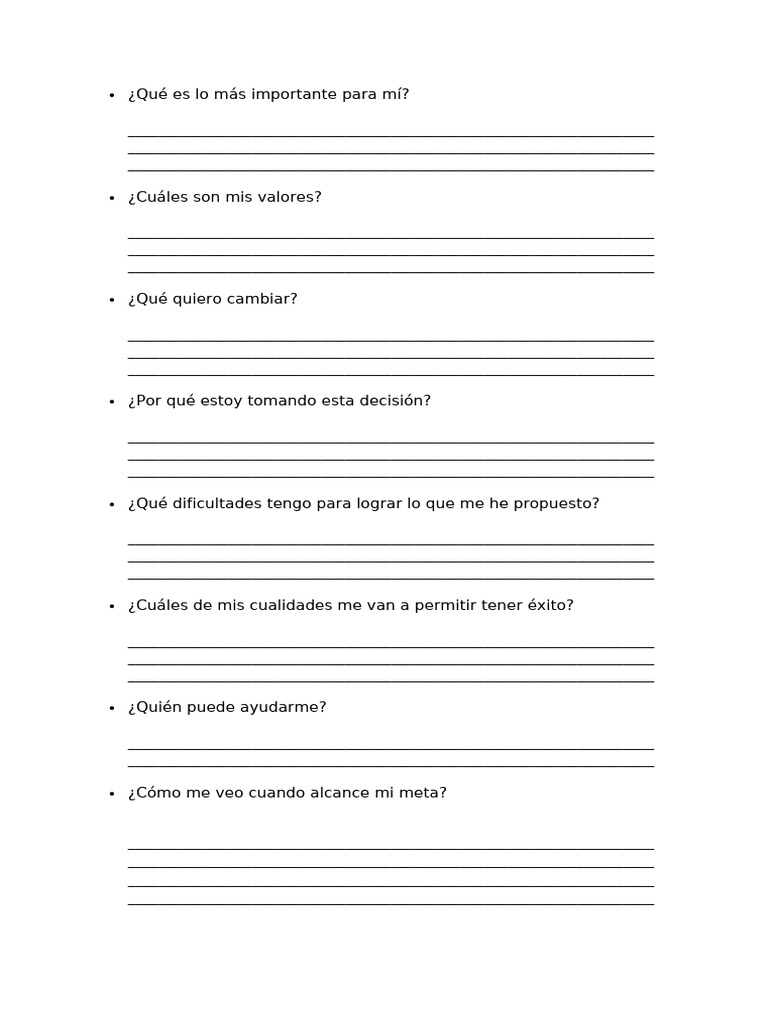 Preguntas Exploratorias Motivacion | PDF