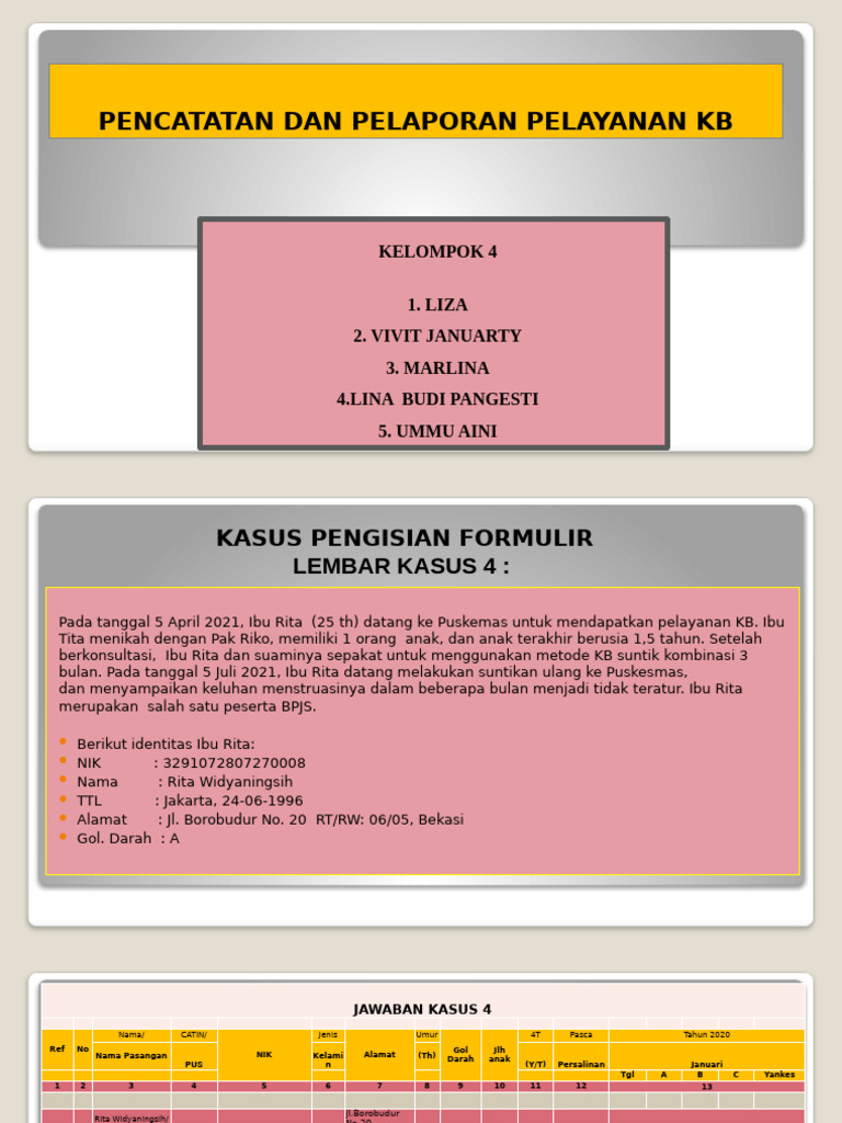 Kasus 4 (Pencatatan Dan Pelaporan - Ibu Lita) | PDF