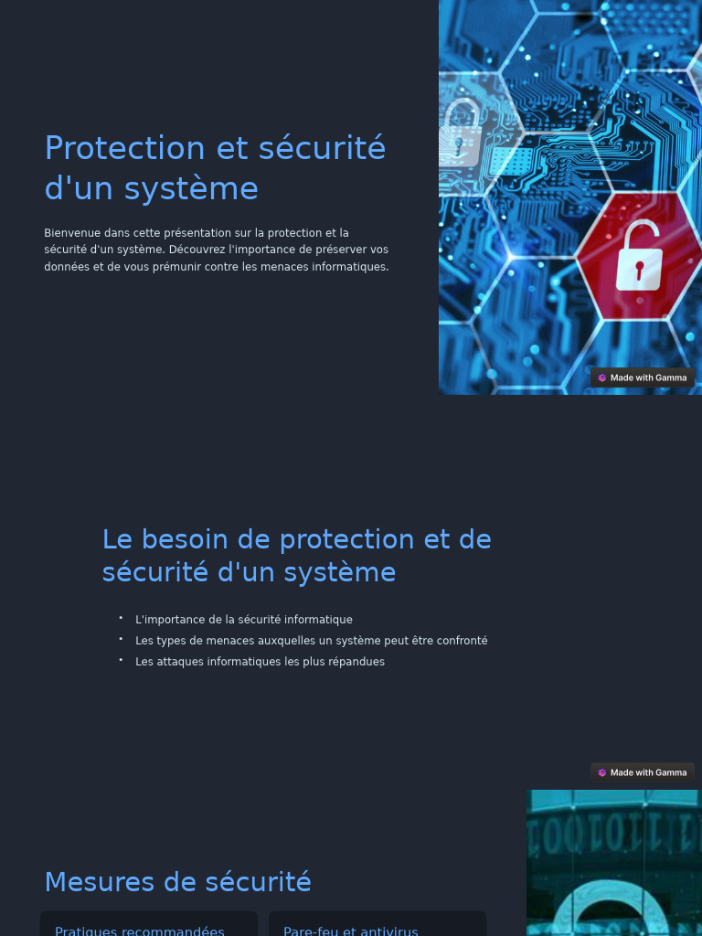 Protection Et Securite Dun Systeme | PDF