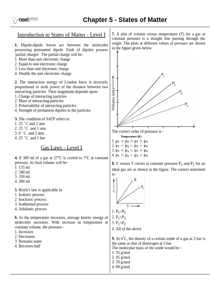 Chapter 5 - States of Matter | PDF