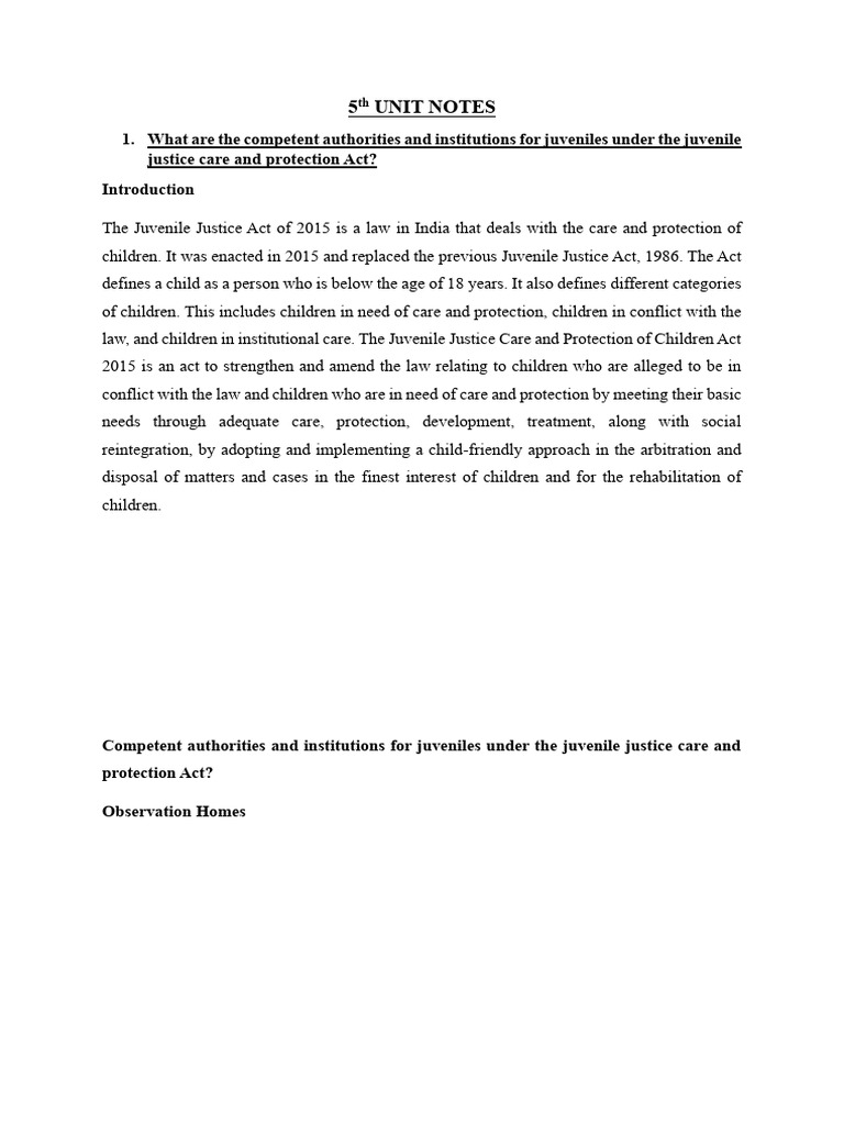 5th UNIT NOTES CRPC | PDF | Probation | Bail