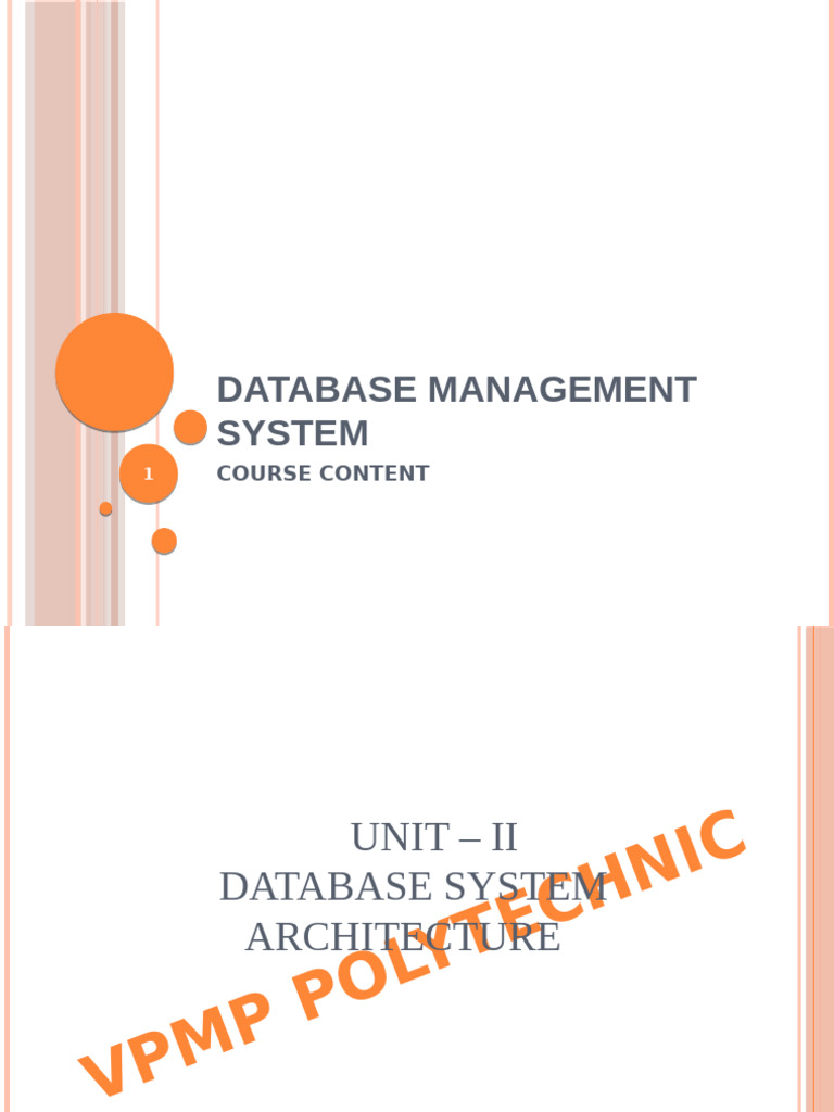 Unit 2 Database System Architecture | PDF