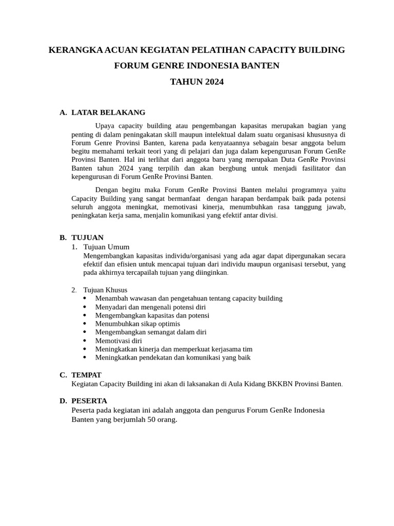 Rundown Capacity Building | PDF