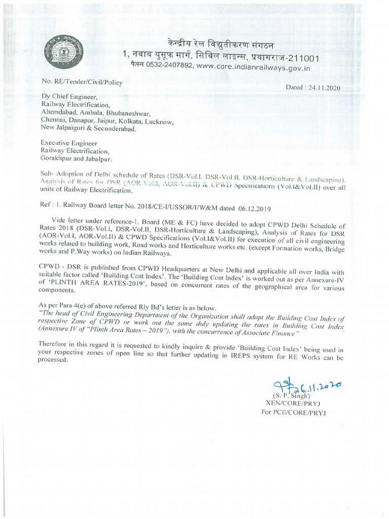Adoption of Delhi Schedule of Rates | PDF