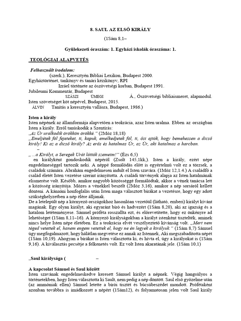 8. Saul az elso kiraly | PDF