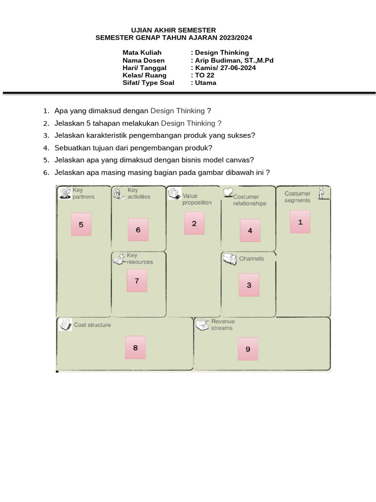 Soal Uas Design Thinking To 22 | PDF