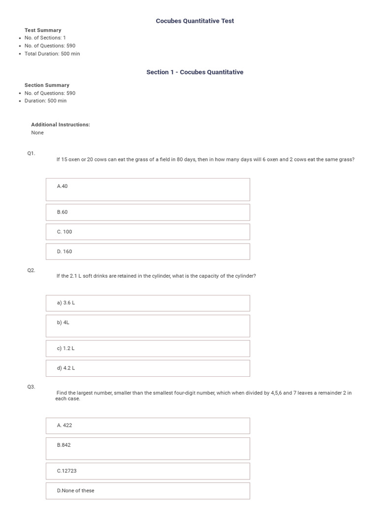 CoCubes Quant Q | PDF