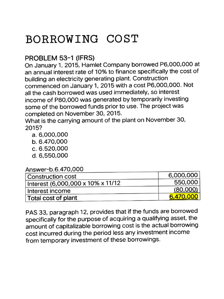 Borrowing Cost | PDF