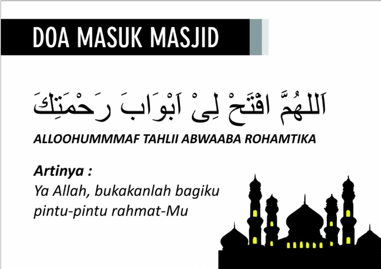 Doa Masuk Masjid | PDF