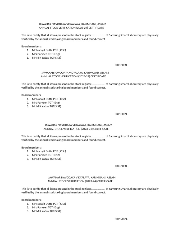 Stock Certificate Smart Lab | PDF