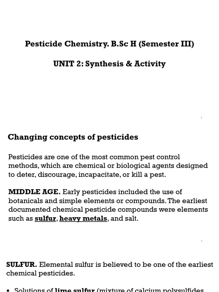 UNIT 2. Synthesis & Activity | PDF