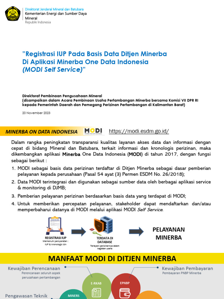 Pendaftaran MODI Self Service | PDF