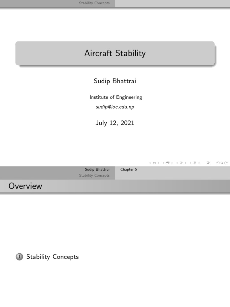 Aircraft Stability | PDF