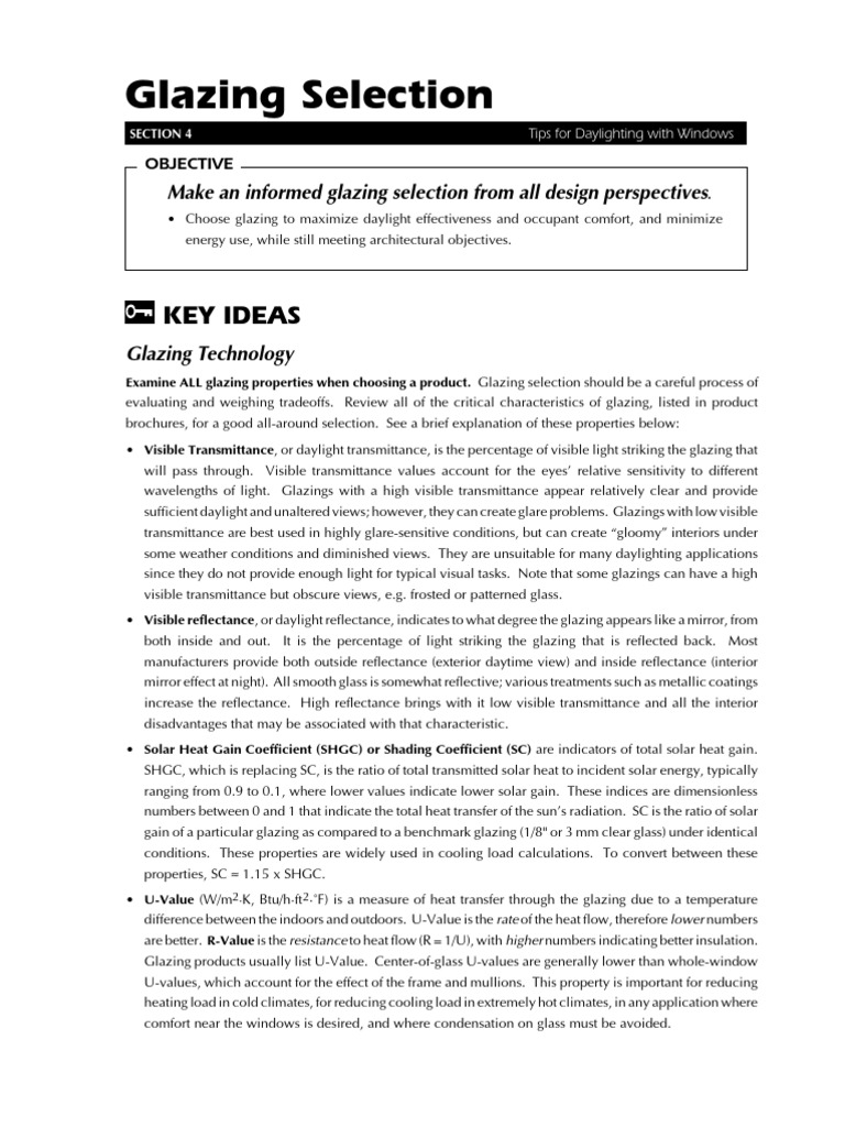 Architectural Glazing Guide | PDF