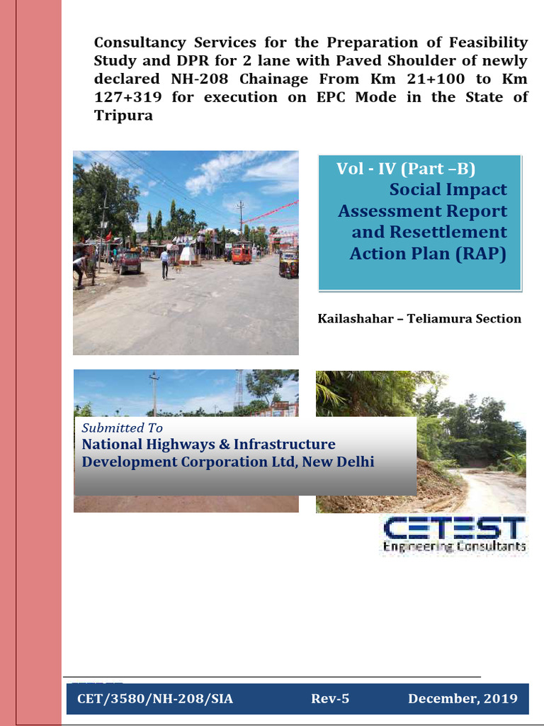 Social Impact Assessment Report and Resettlement Action Plan (RAP) | PDF