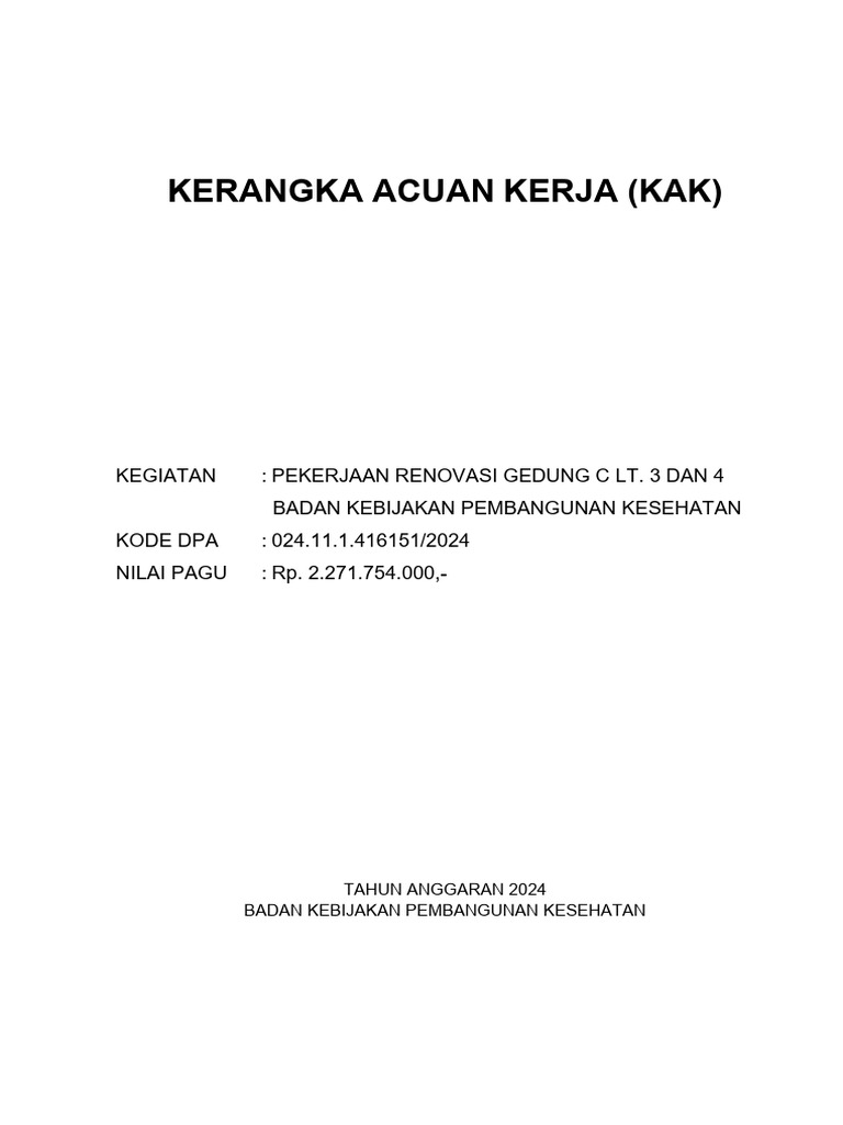 KAK Gedung C lt.4 REVISI 3 | PDF