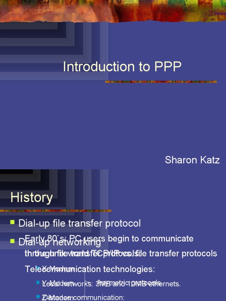 PPP Intro | PDF | Communications Protocols | Internet Protocol Suite
